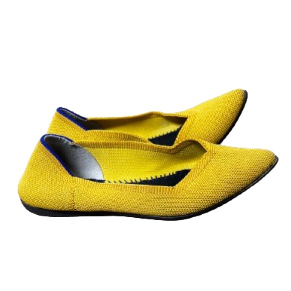 Rothy's | Shoes | Rothys Sz 55 The Point Marigold Yellow Knit Pointed ...